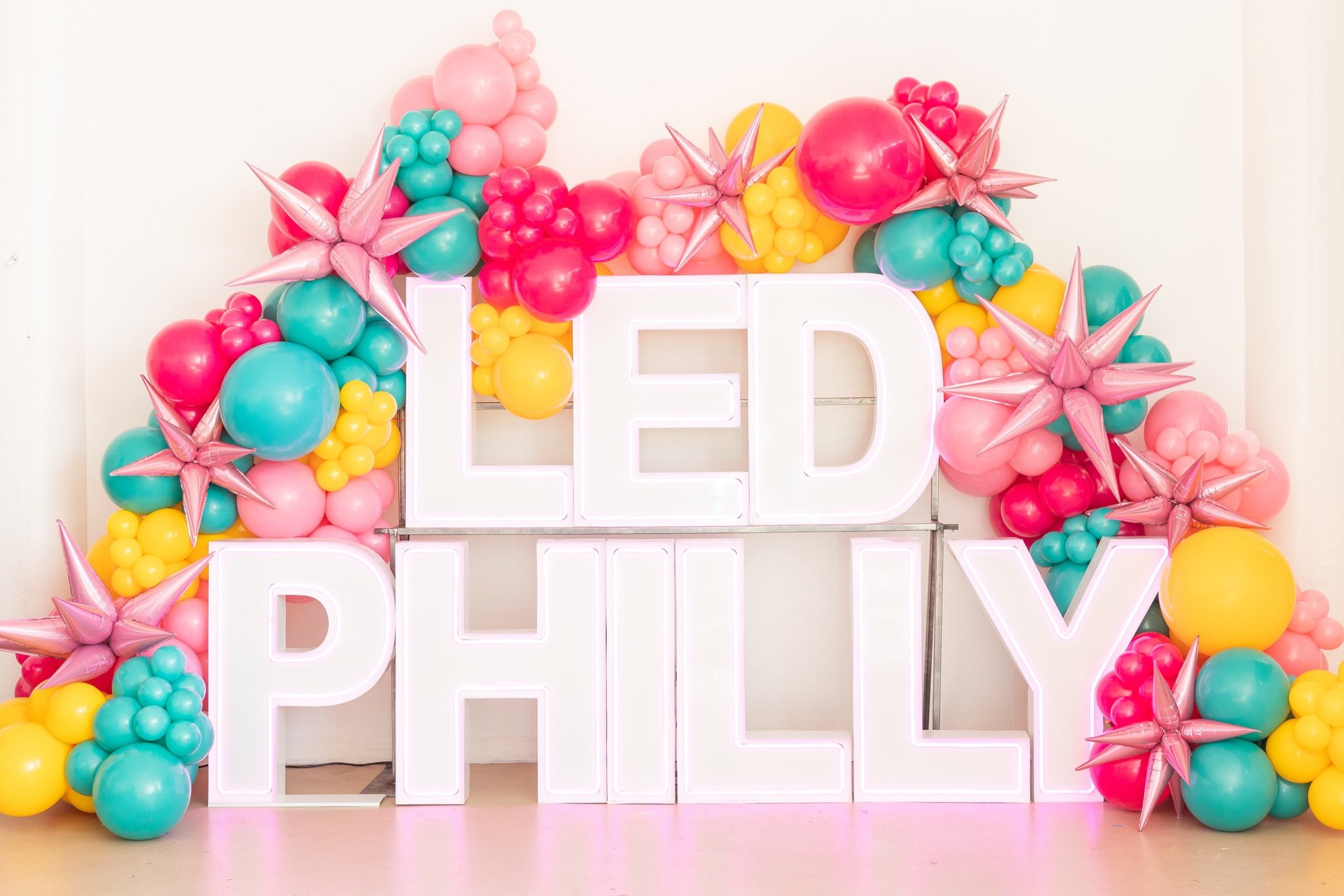 LED Marquee Philly — Charming Garlands Balloons