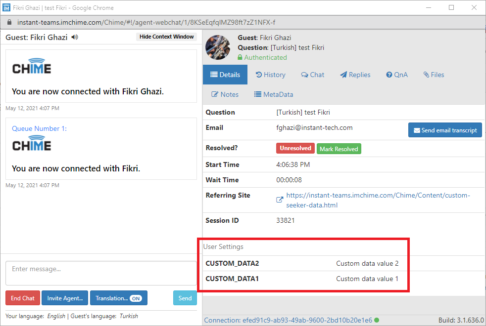How to Post Custom Web Chat Data — Instant Tech