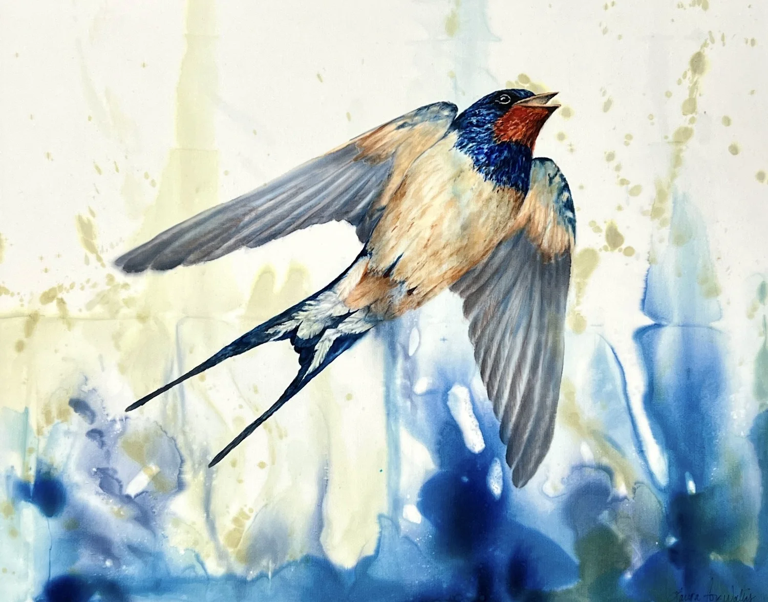 Silk Painter Laura Fox-Wallis - Rooted Expressions Studio