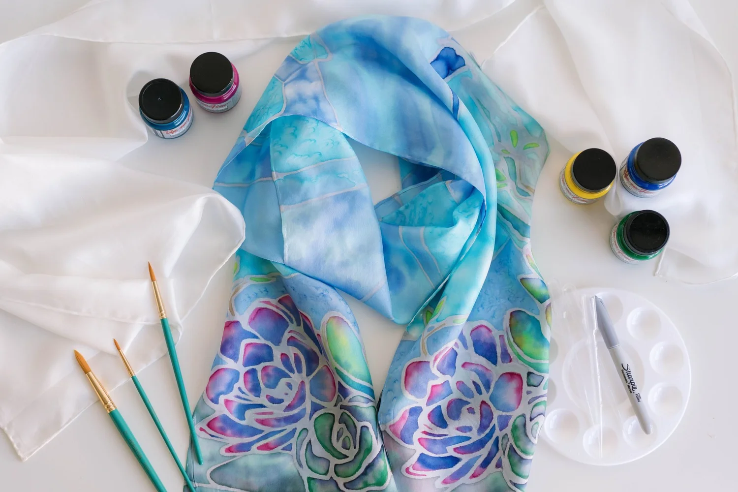 Silk Painting 101: The Marker Resist Method an online course with silk ...
