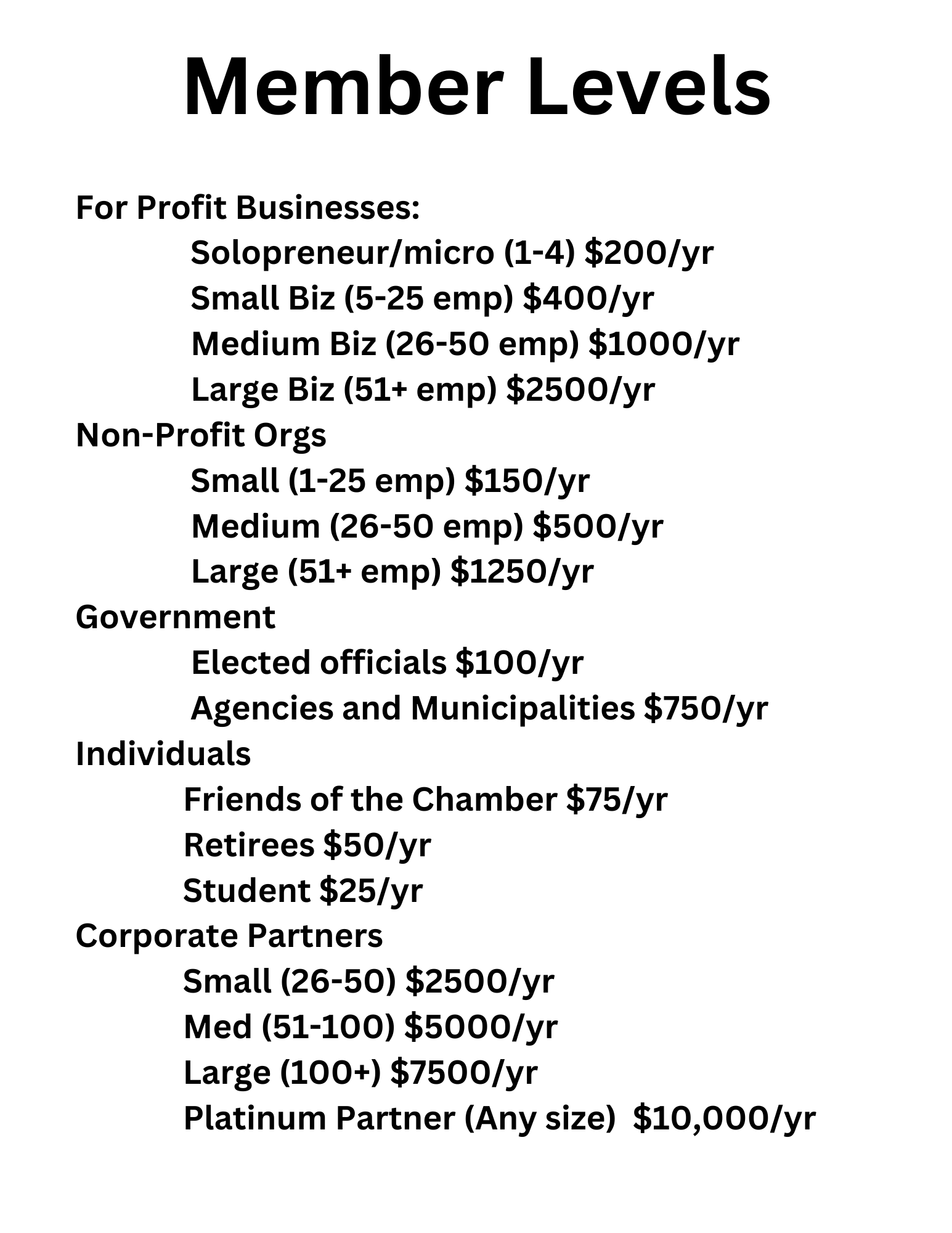Member Levels — Greater Phoenix Equality Chamber of Commerce