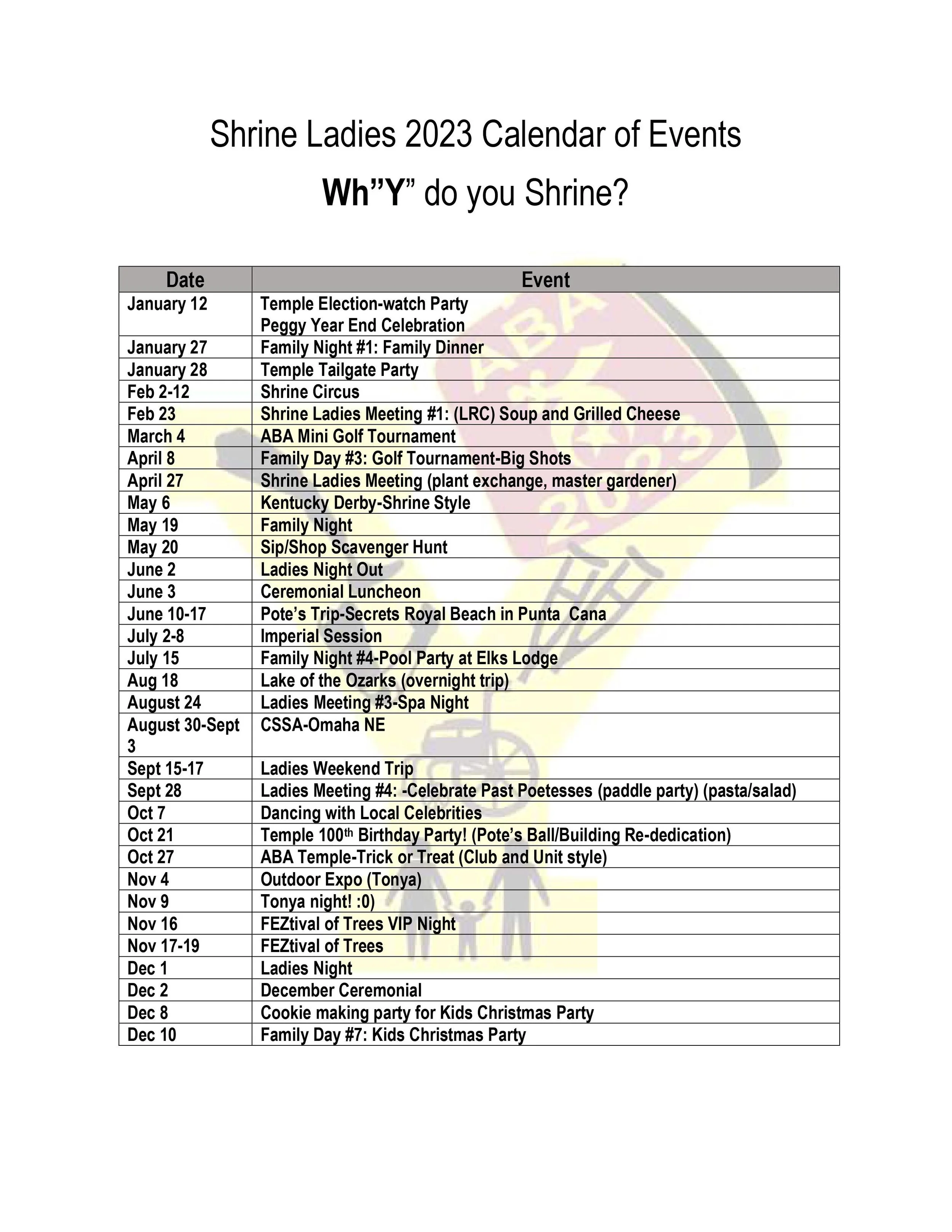 Shrine Ladies (Copy) — Abou Ben Adhem Shriners