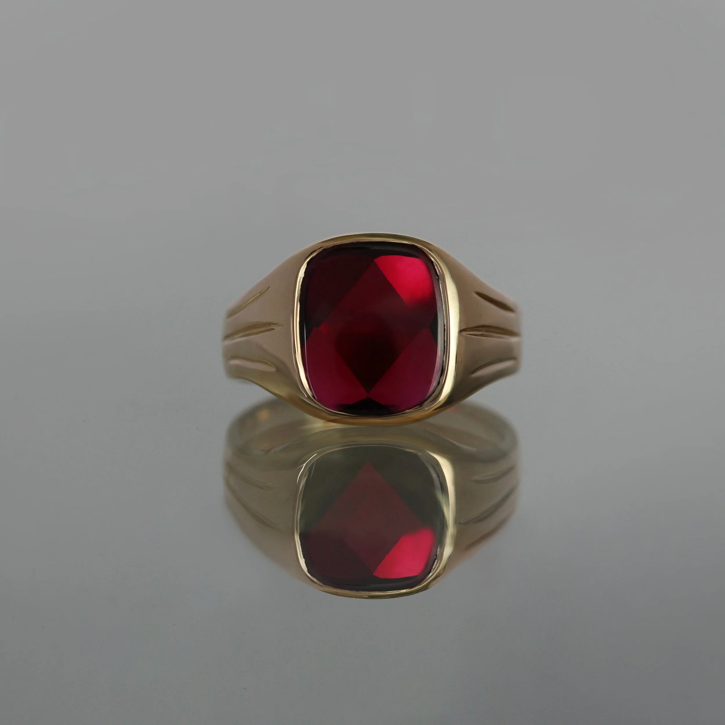NZ MADE | Ruby Signet Ring — Benjamin Black Goldsmiths
