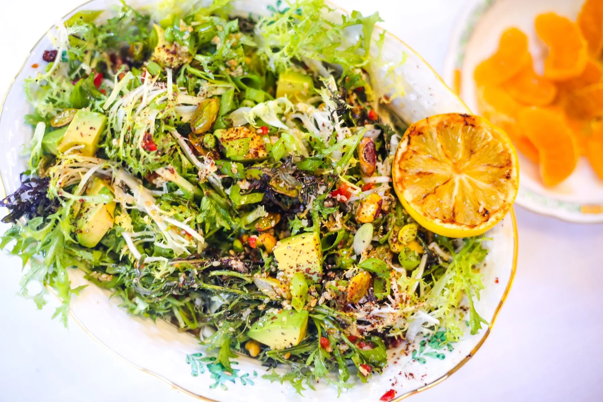 Garden Frisée Salad with Pistachios | Earth Matterz