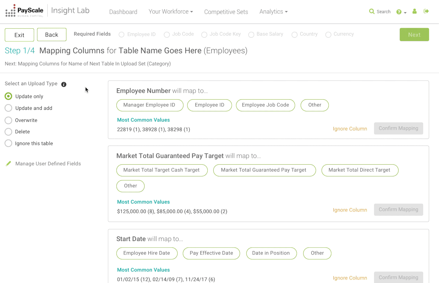 Column Mapping UI for PayScale — Alison Rachuk