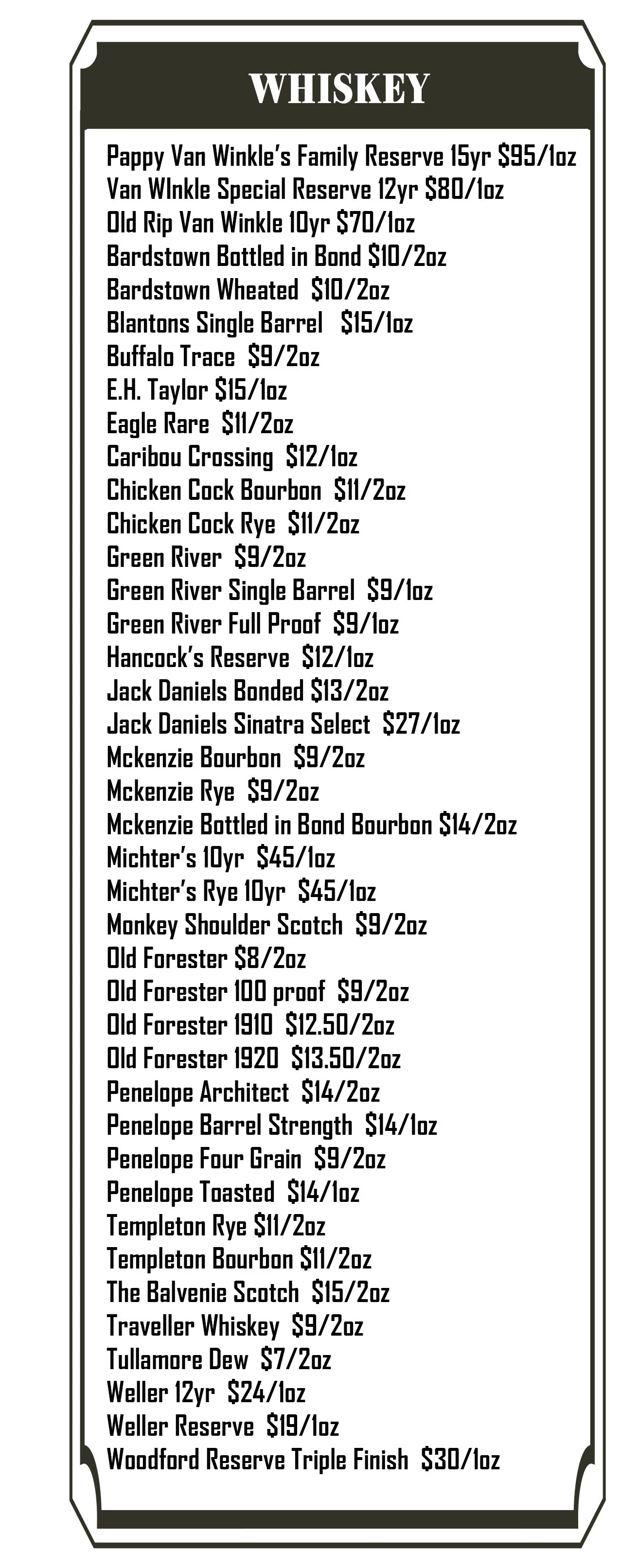 Menu — Solera Tap House
