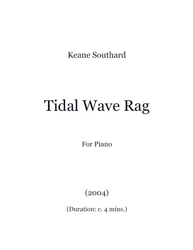 Tidal Wave Rag for Piano — Keane Southard