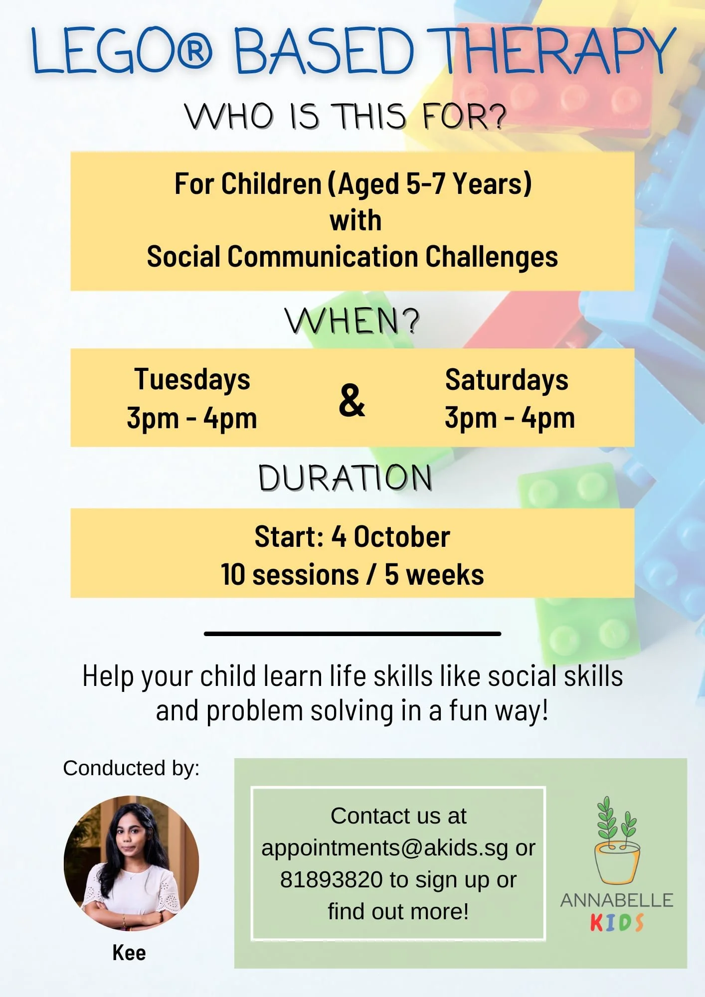 2022 Lego Therapy SG - Annabelle Kids