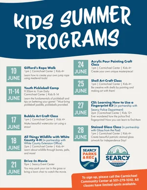Searcy Parks & Rec Kicks Off Kids Summer Programs — City of Searcy
