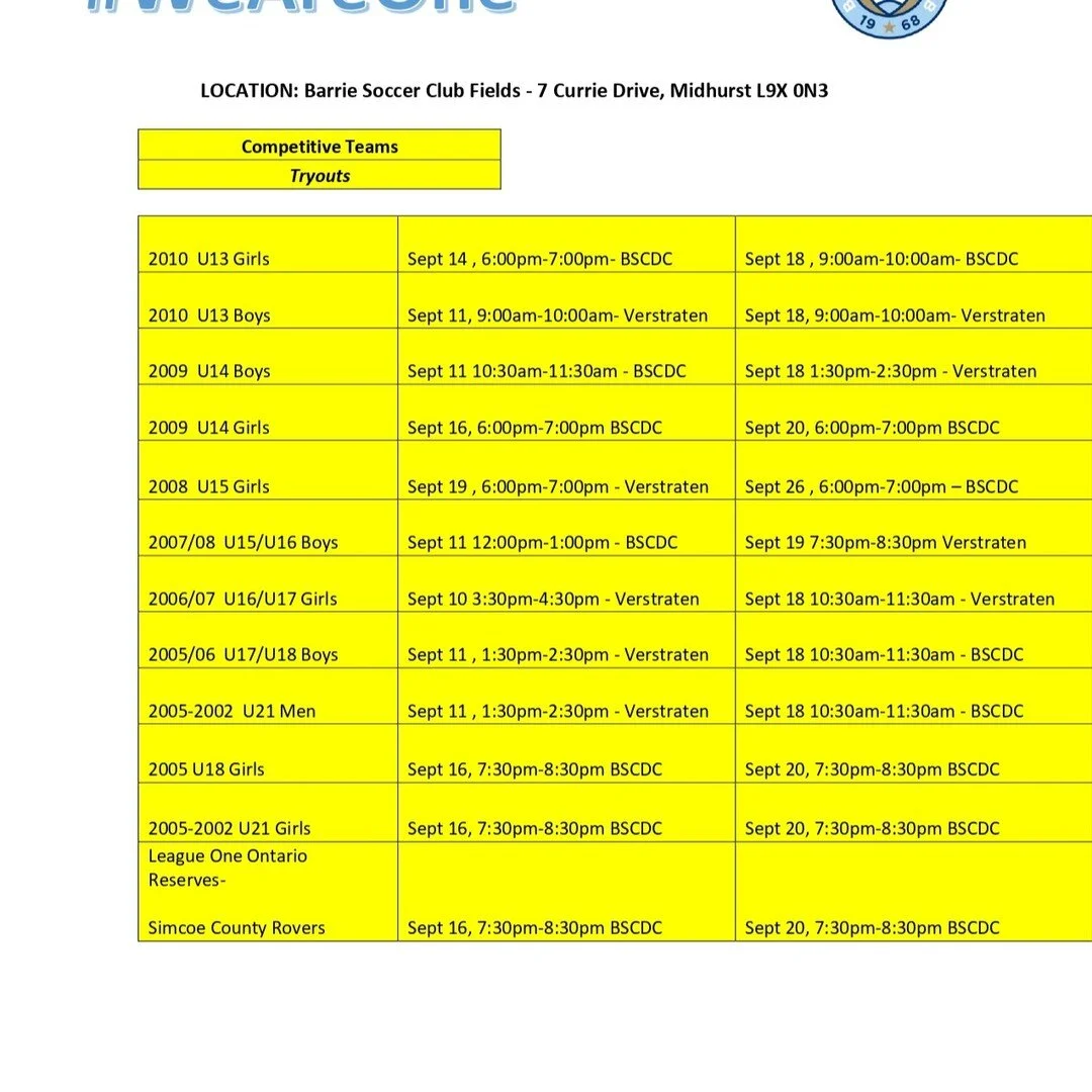 BARRIE SOCCER CLUB | Official Website