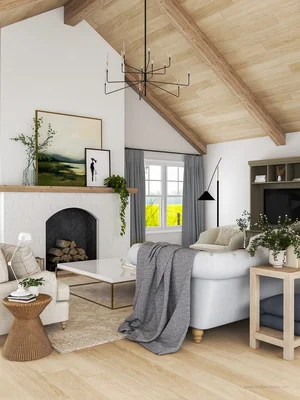 Rustic Transitional Living Room — Cindy Krauklis | Interior Design ...