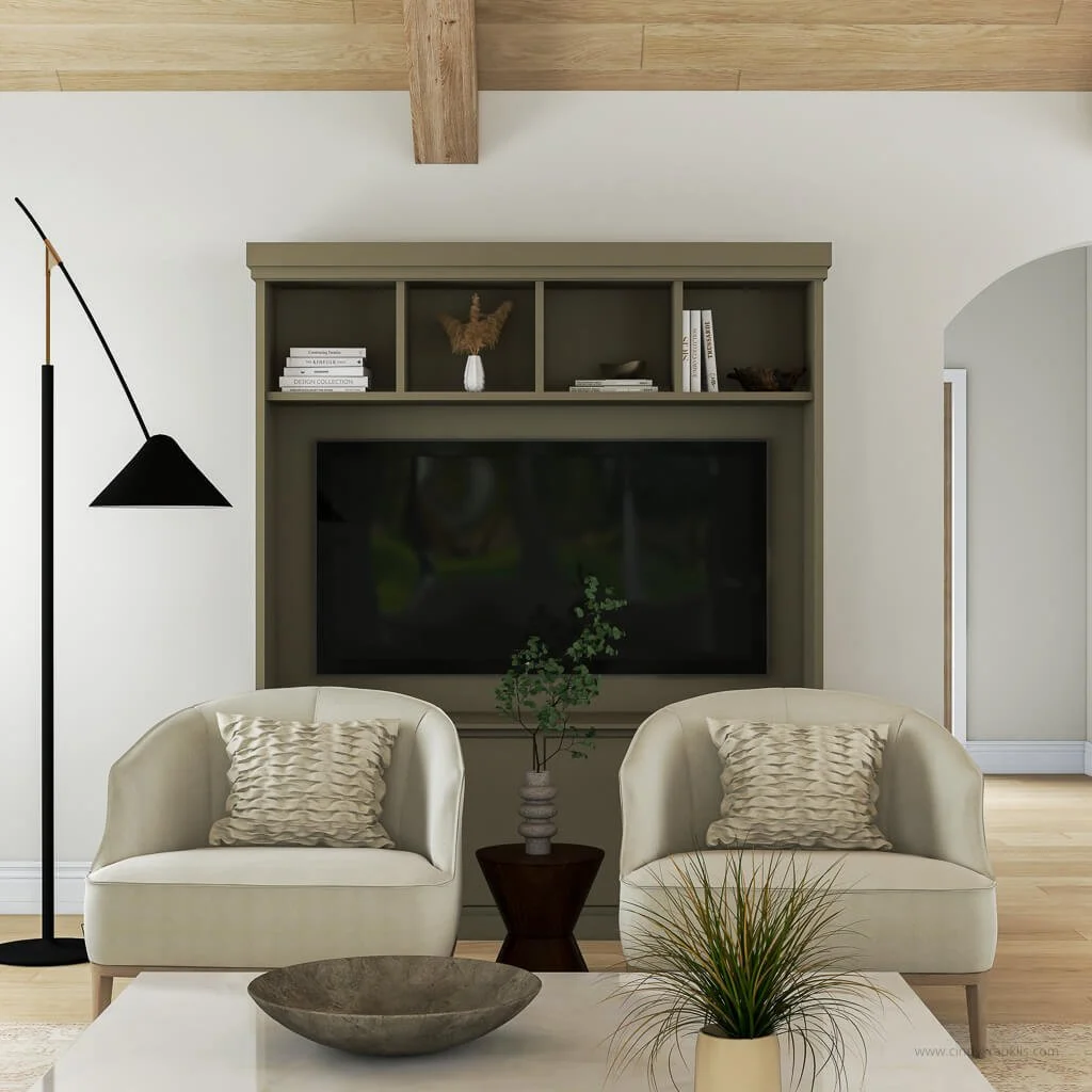 Rustic Transitional Living Room — Cindy Krauklis | Interior Design ...