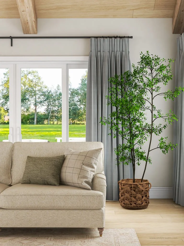 Rustic Transitional Living Room — Cindy Krauklis | Interior Design ...