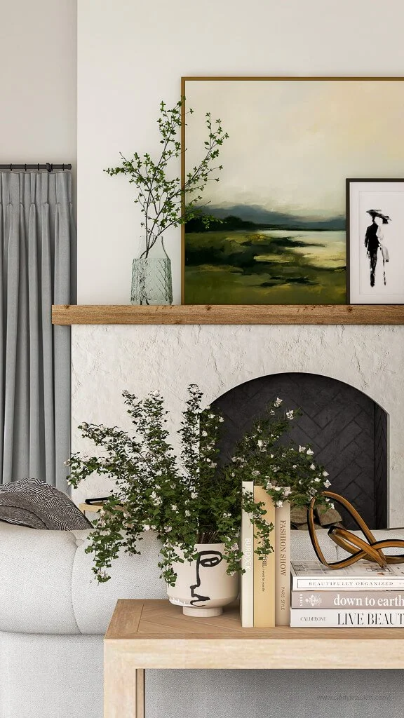 Rustic Transitional Living Room — Cindy Krauklis | Interior Design ...