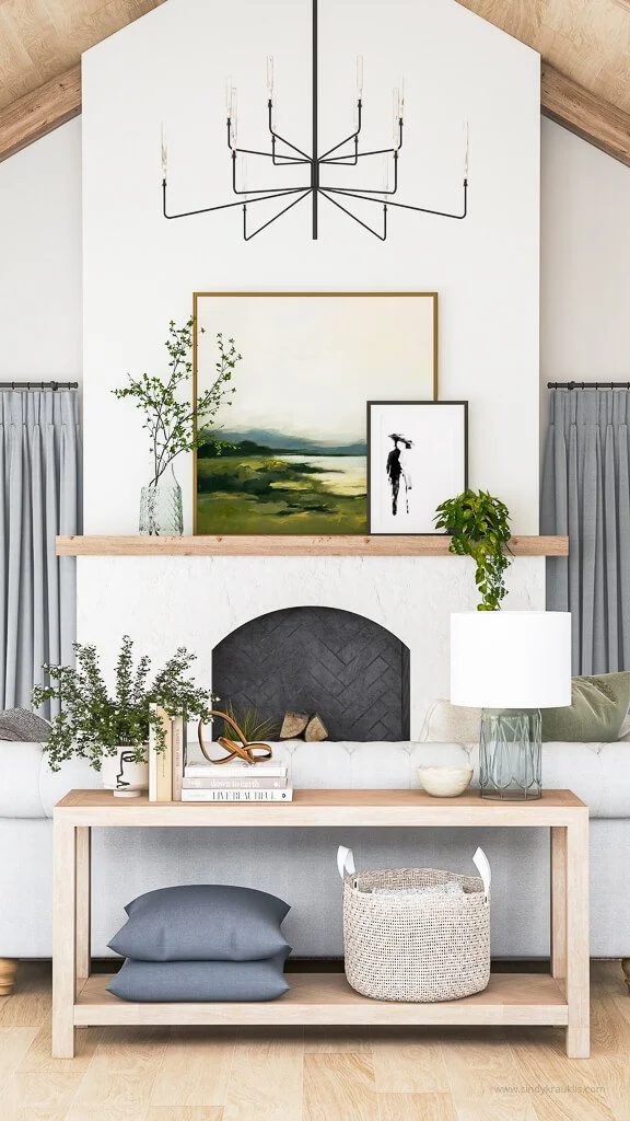 Rustic Transitional Living Room — Cindy Krauklis | Interior Design ...