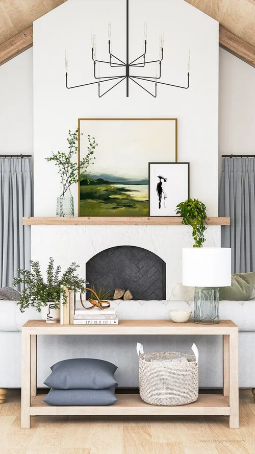 Rustic Transitional Living Room — Cindy Krauklis | Interior Design ...