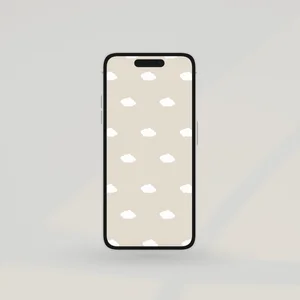 Beige Cloud Pattern Phone Wallpaper — nikki lo
