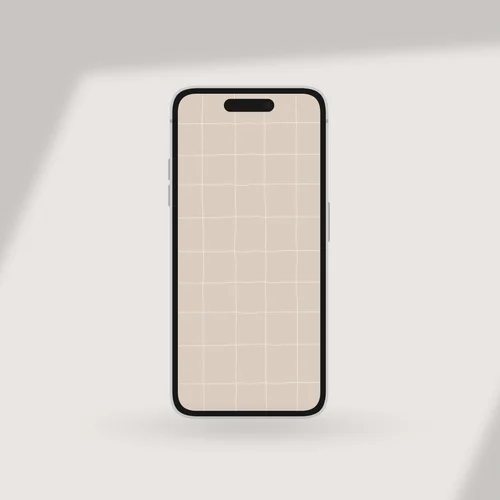 FREE Beige Wavy Line Checkered Phone Wallpaper — nikki lo