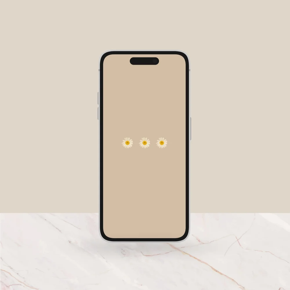 Neutral Daisy Phone Wallpaper (Free Download) — nikki lo