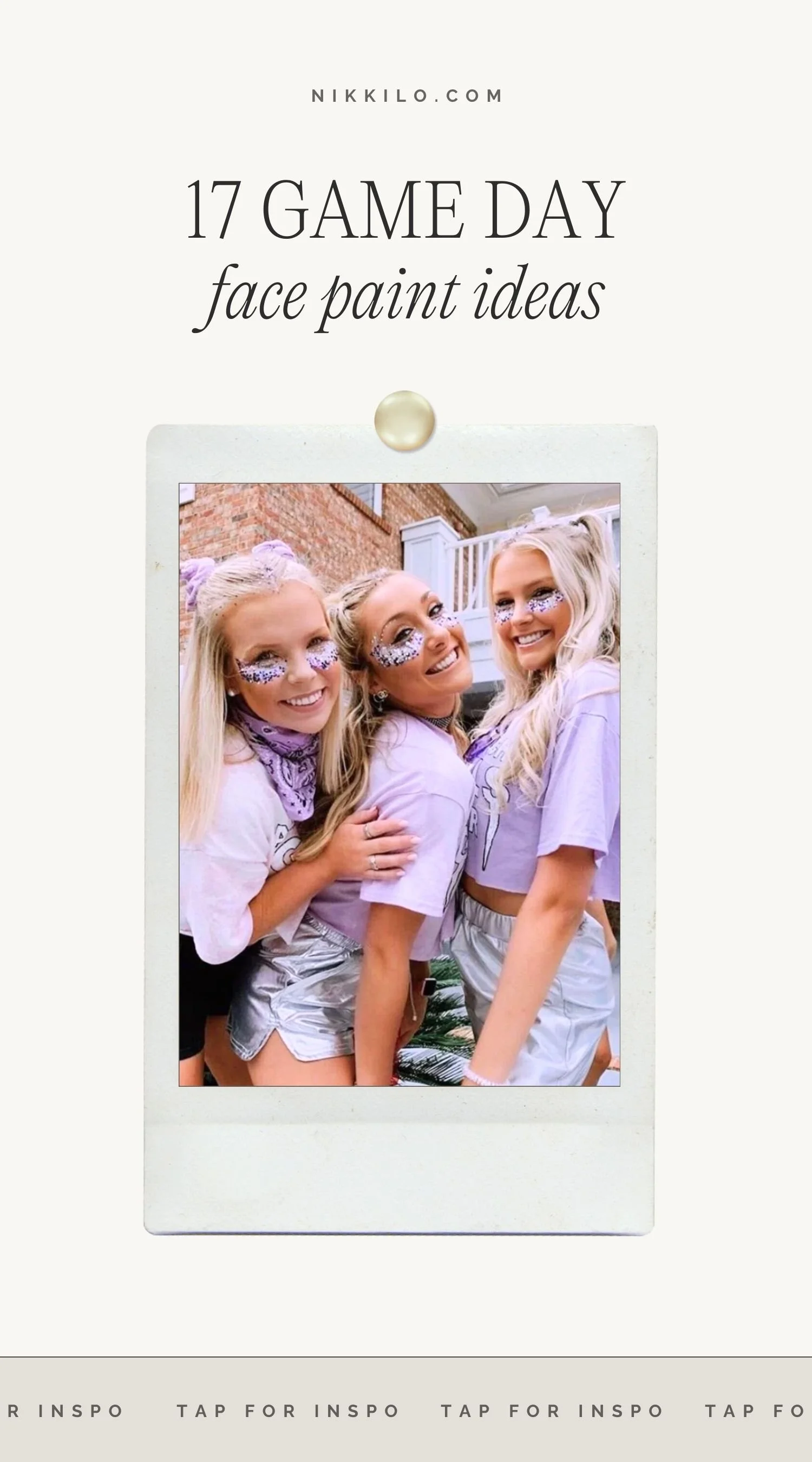 17 Super Cute & Easy Ideas For Game Day Face Paint! — nikki lo