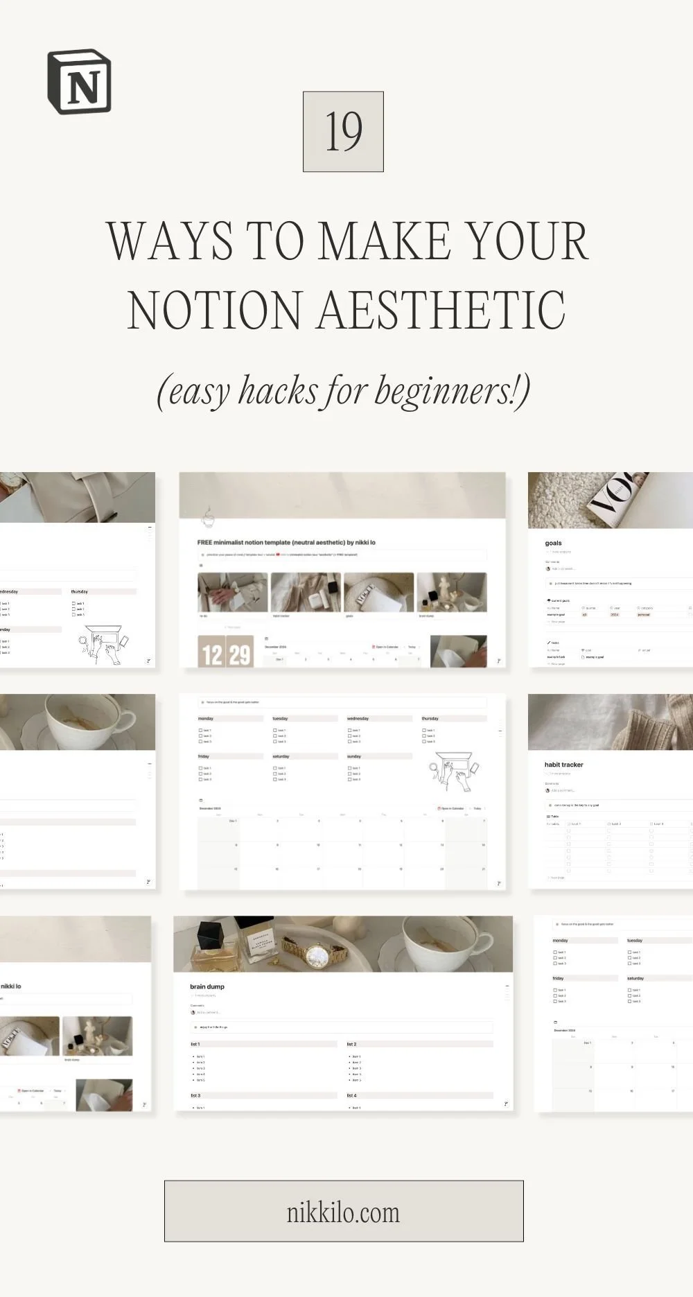 19 EASY Ways To Make Your Notion Aesthetic For Beginners (Tutorial ...