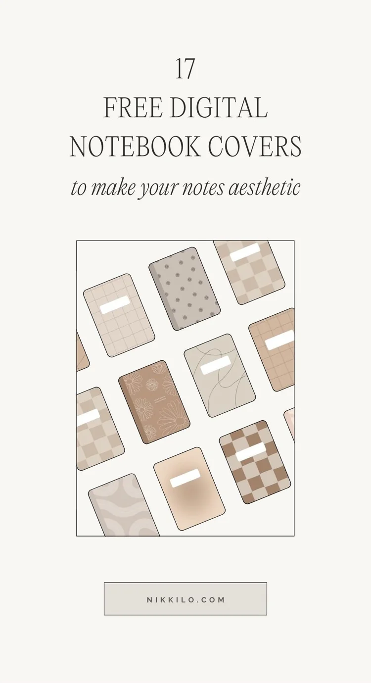17 FREE Aesthetic Digital Notebook Covers To Instantly Upgrade Your ...