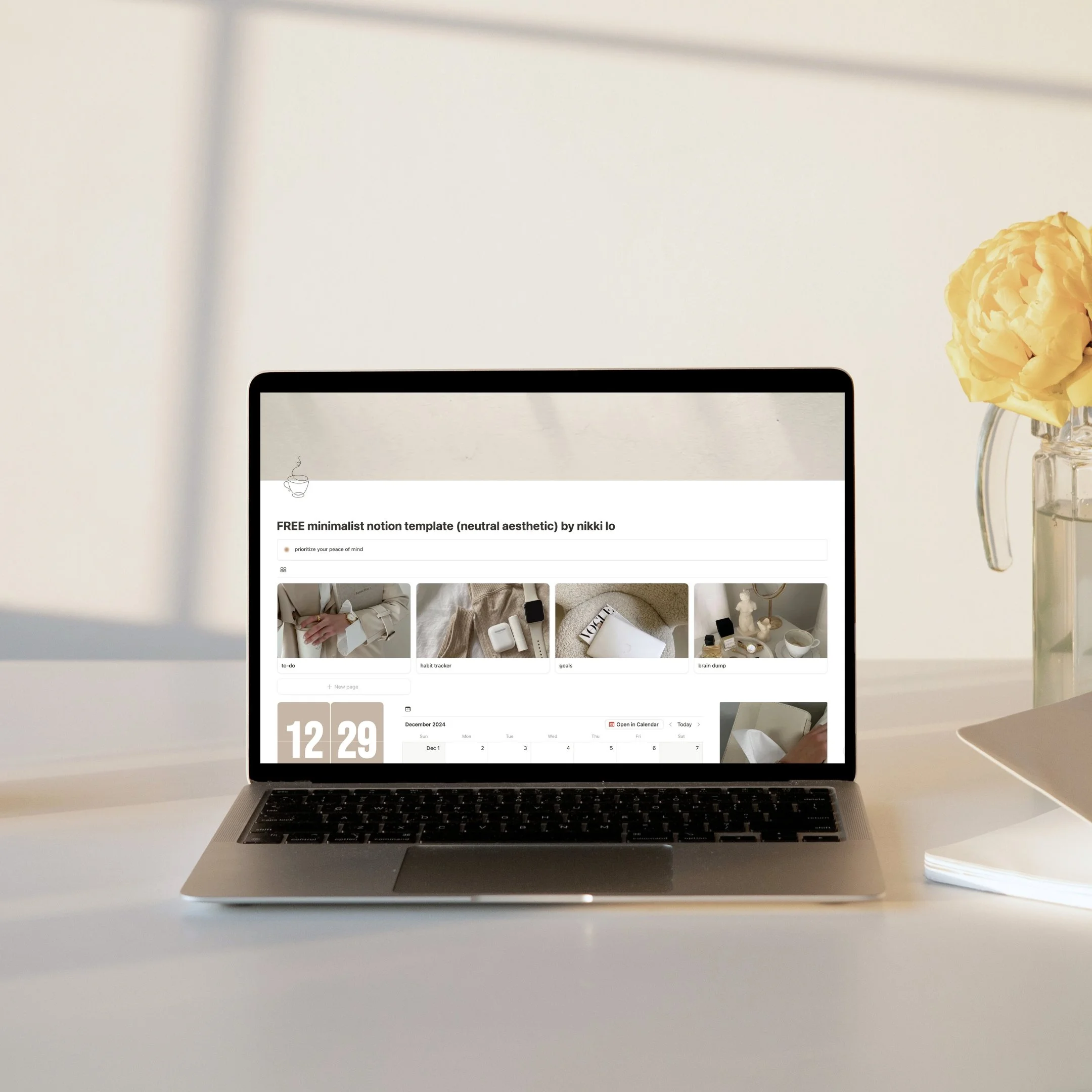 FREE Neutral & Minimalist Notion Template — nikki lo