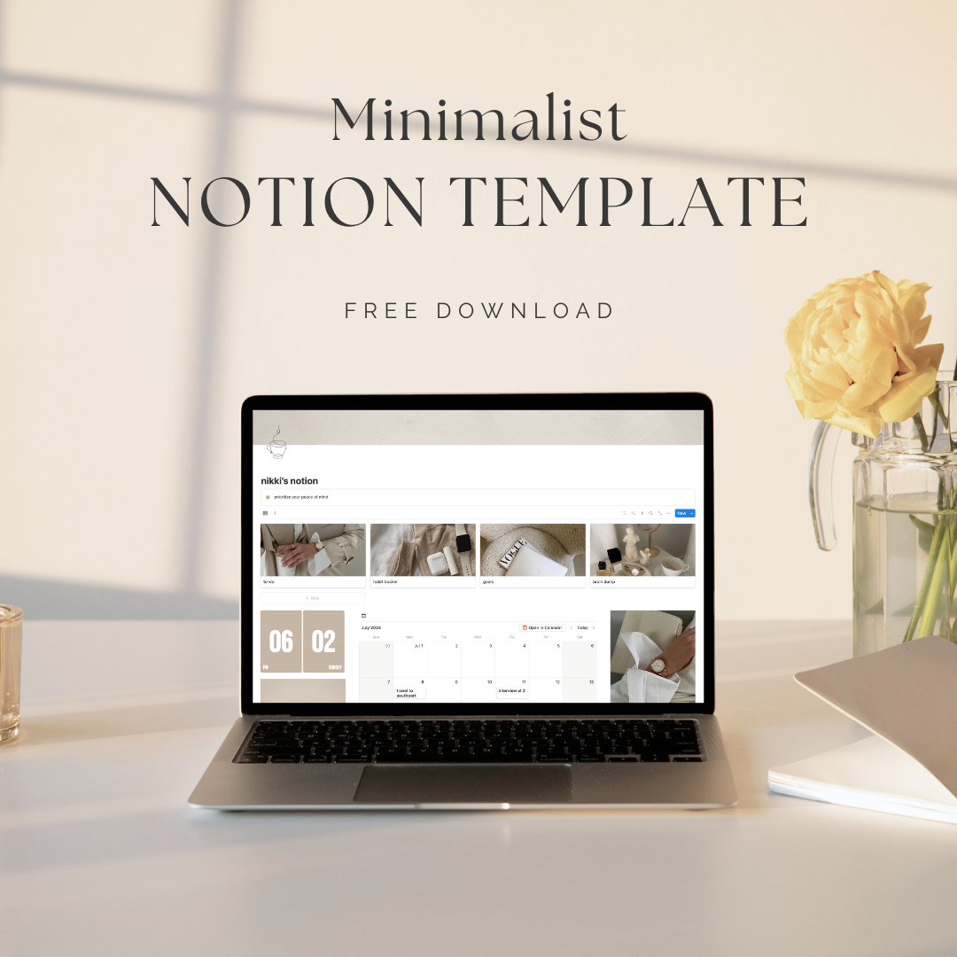 Neutral & Minimalist Notion Template — Nikki Lo