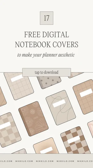 17 FREE Aesthetic Digital Notebook Covers To Instantly Upgrade Your ...
