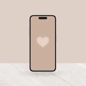 Neutral Blurry Heart Phone Wallpaper — nikki lo