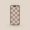 Brown Checkered Phone Wallpaper — nikki lo