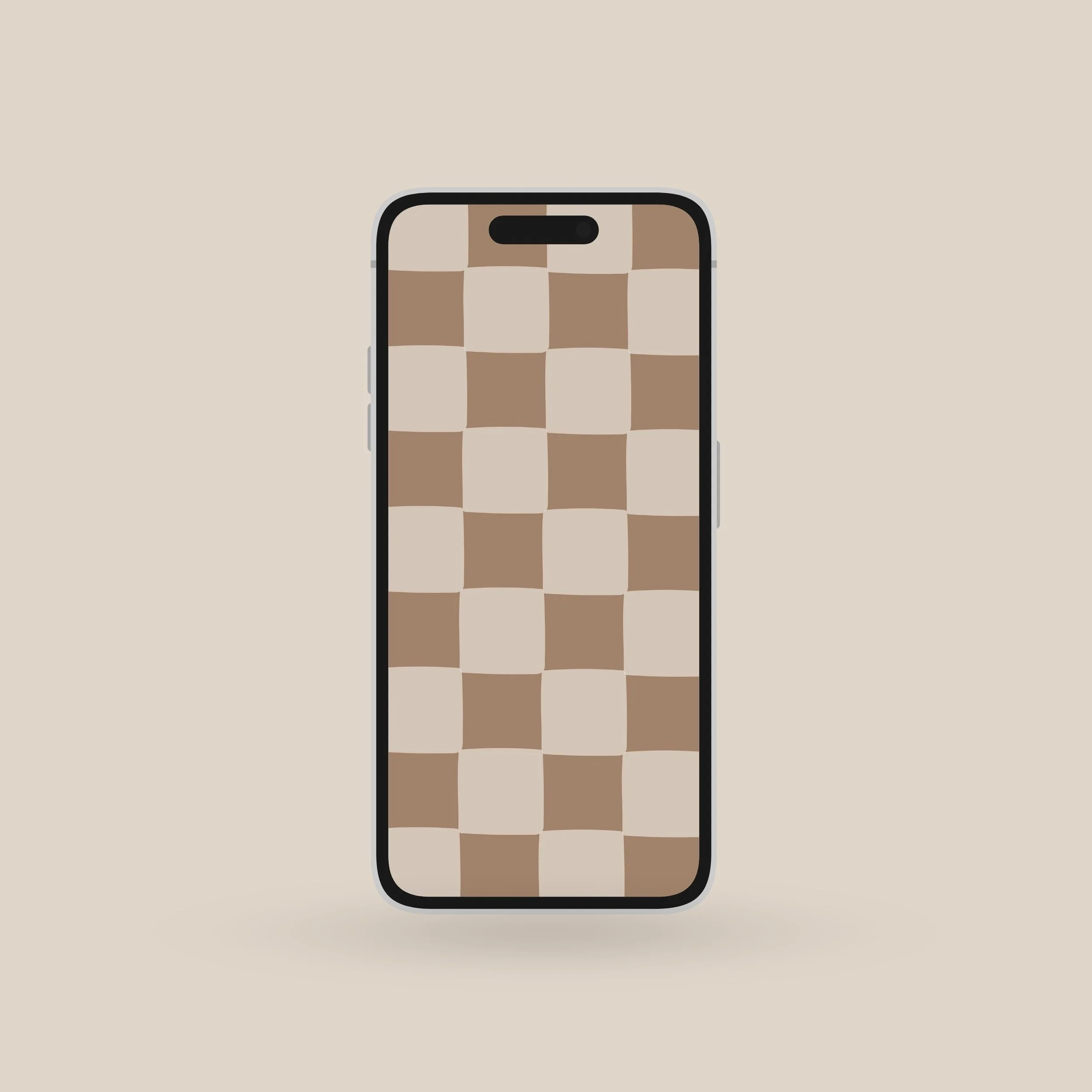 Brown Checkered Phone Wallpaper — nikki lo
