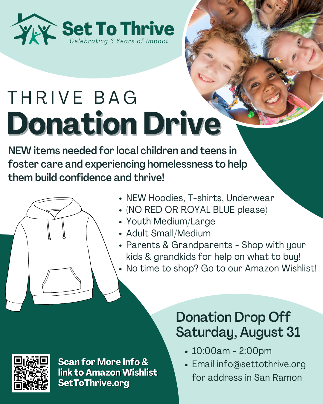 3-Year Thrive Bag Donation Drive — Set To Thrive