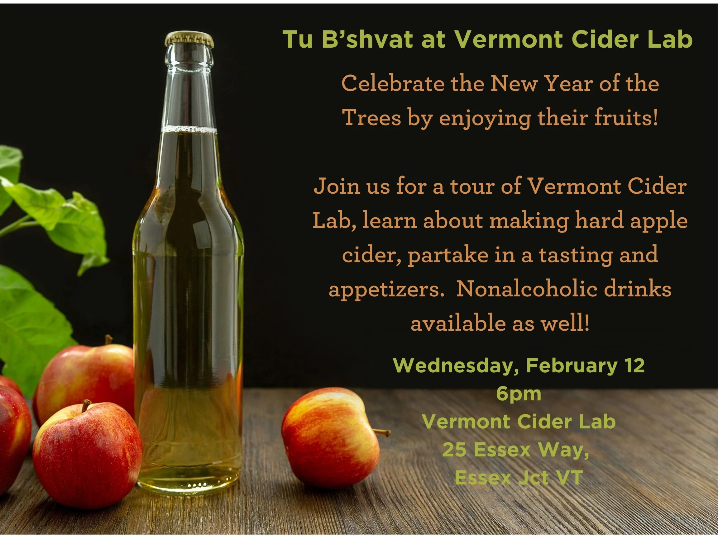 Tu B’shvat at VT Cider Lab — Temple Sinai