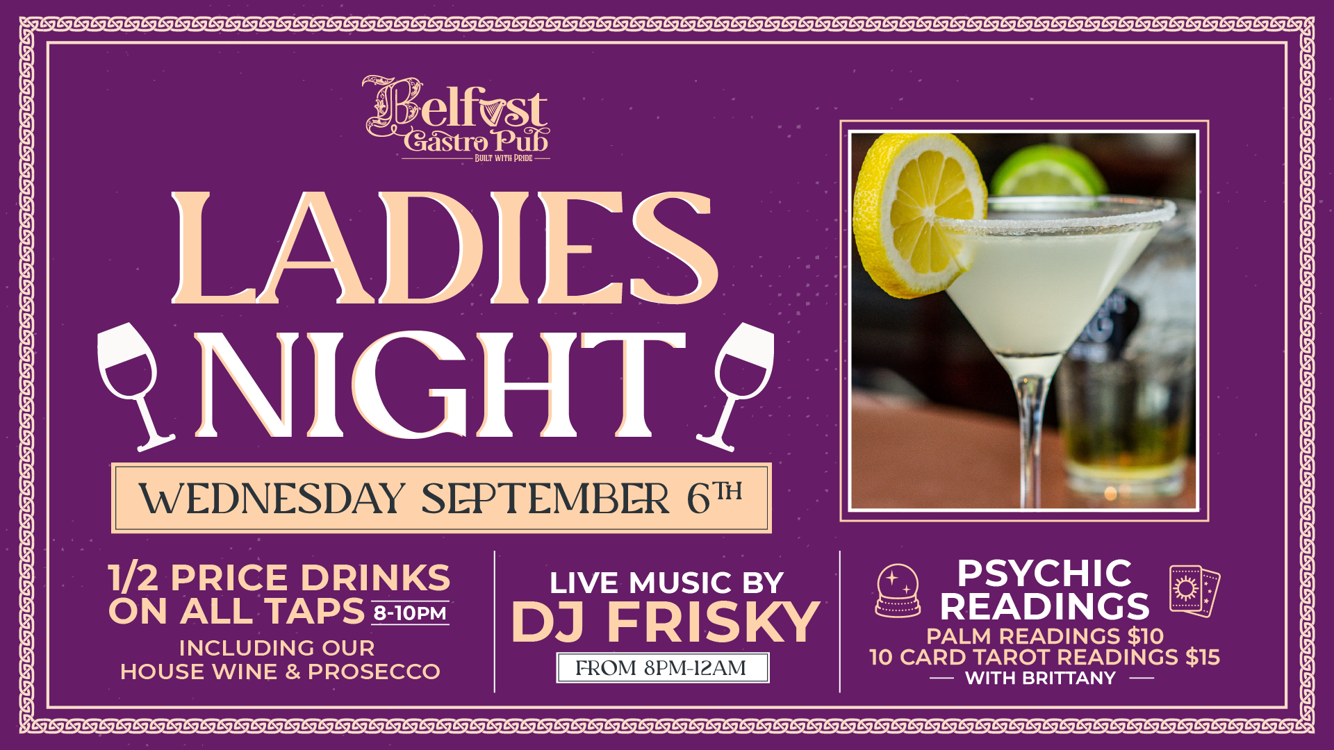 Ladies Night with DJ Frisky — Belfast Gastropub