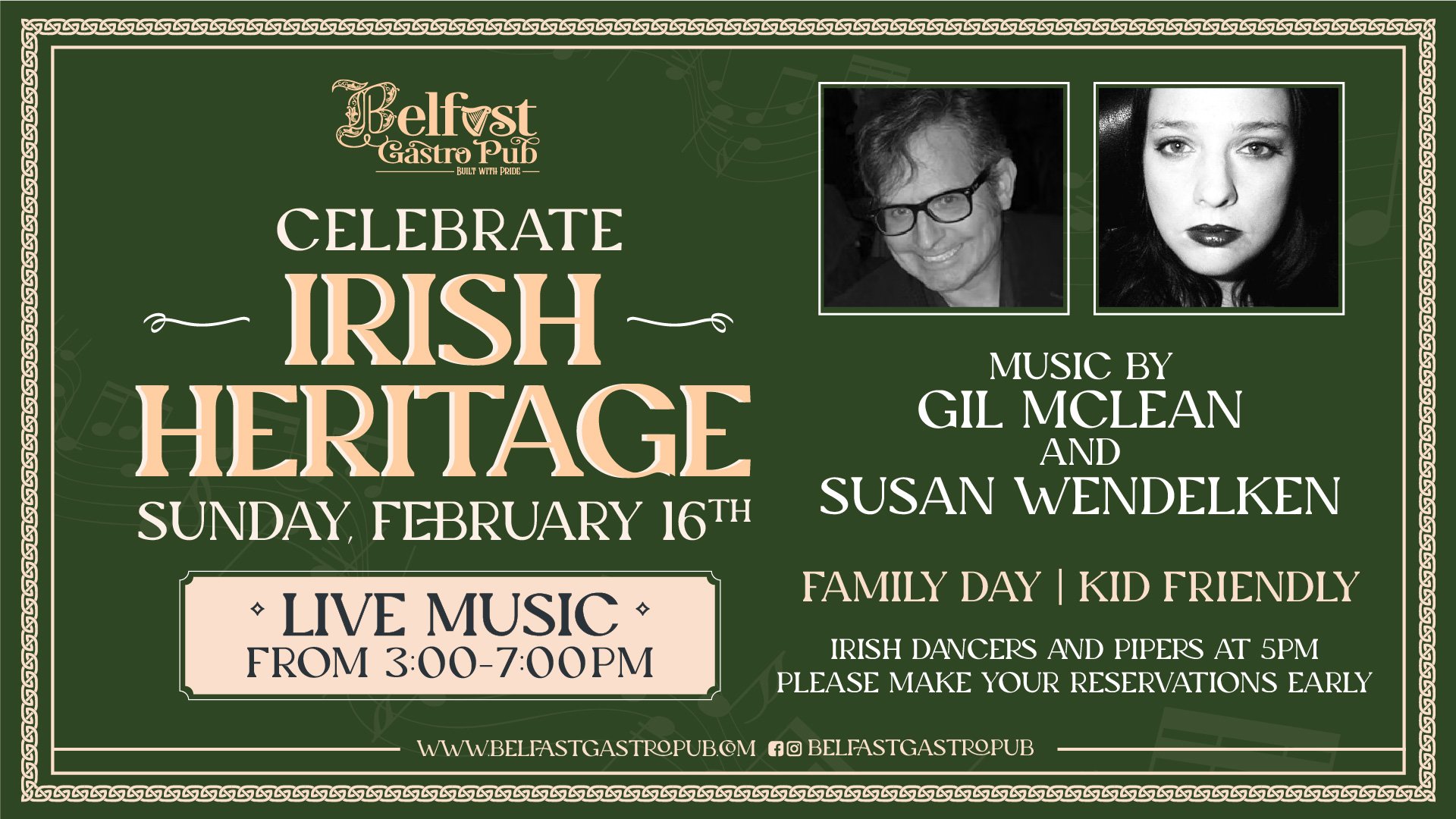 Irish Heritage Sunday — Belfast Gastropub