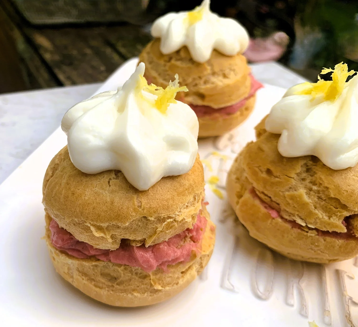 Raspberry Lemon Cream Puffs — Persnickety Panhandler