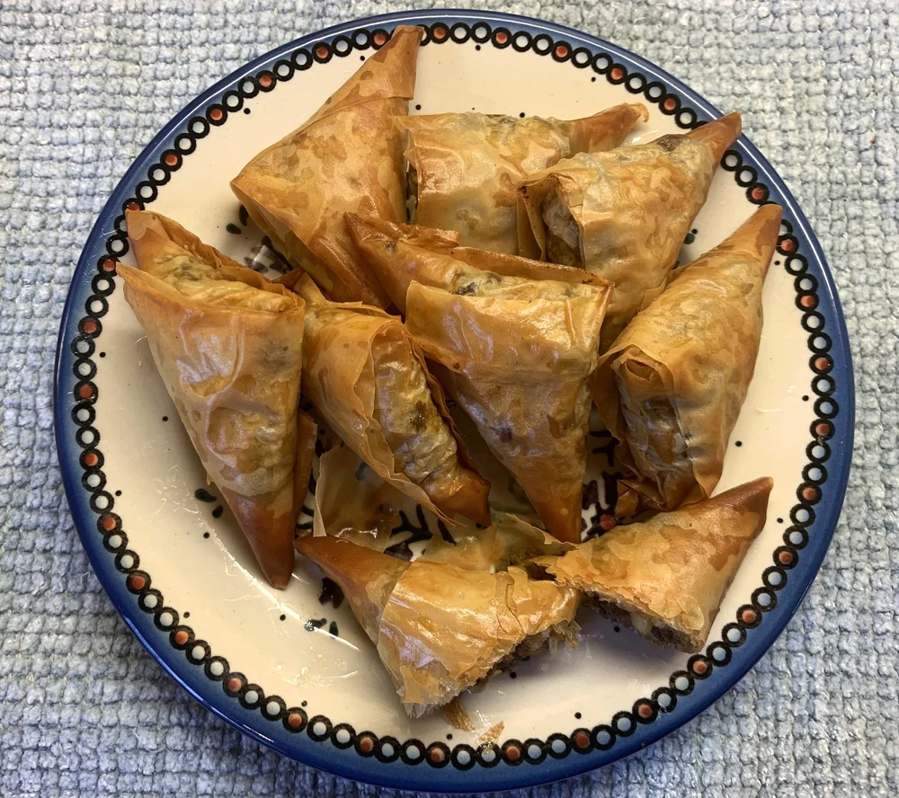 Fetayeh Filo Triangles (Arab Beef-Filled pastry) — Persnickety Panhandler