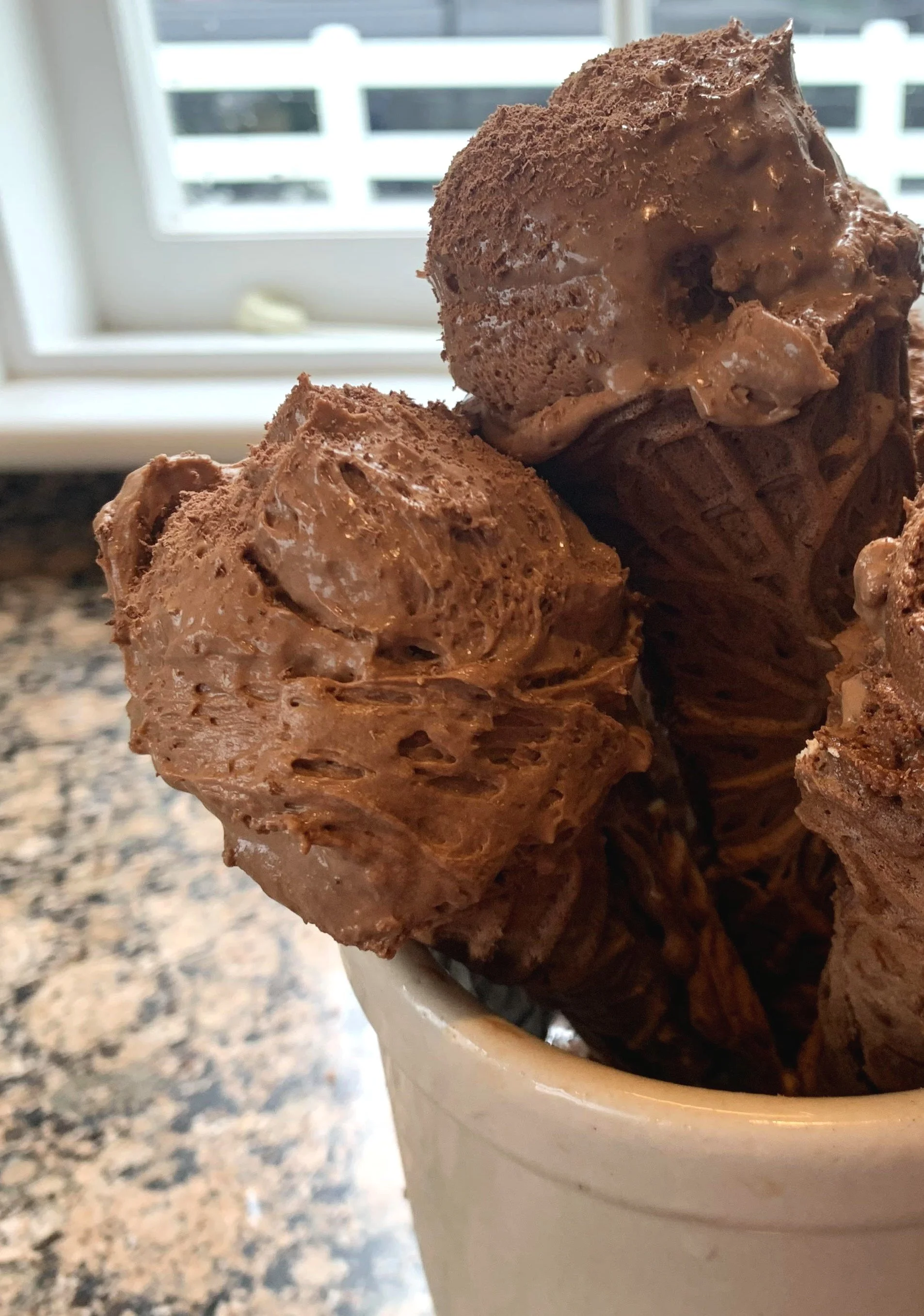 Chocolate Mousse Cones — Persnickety Panhandler