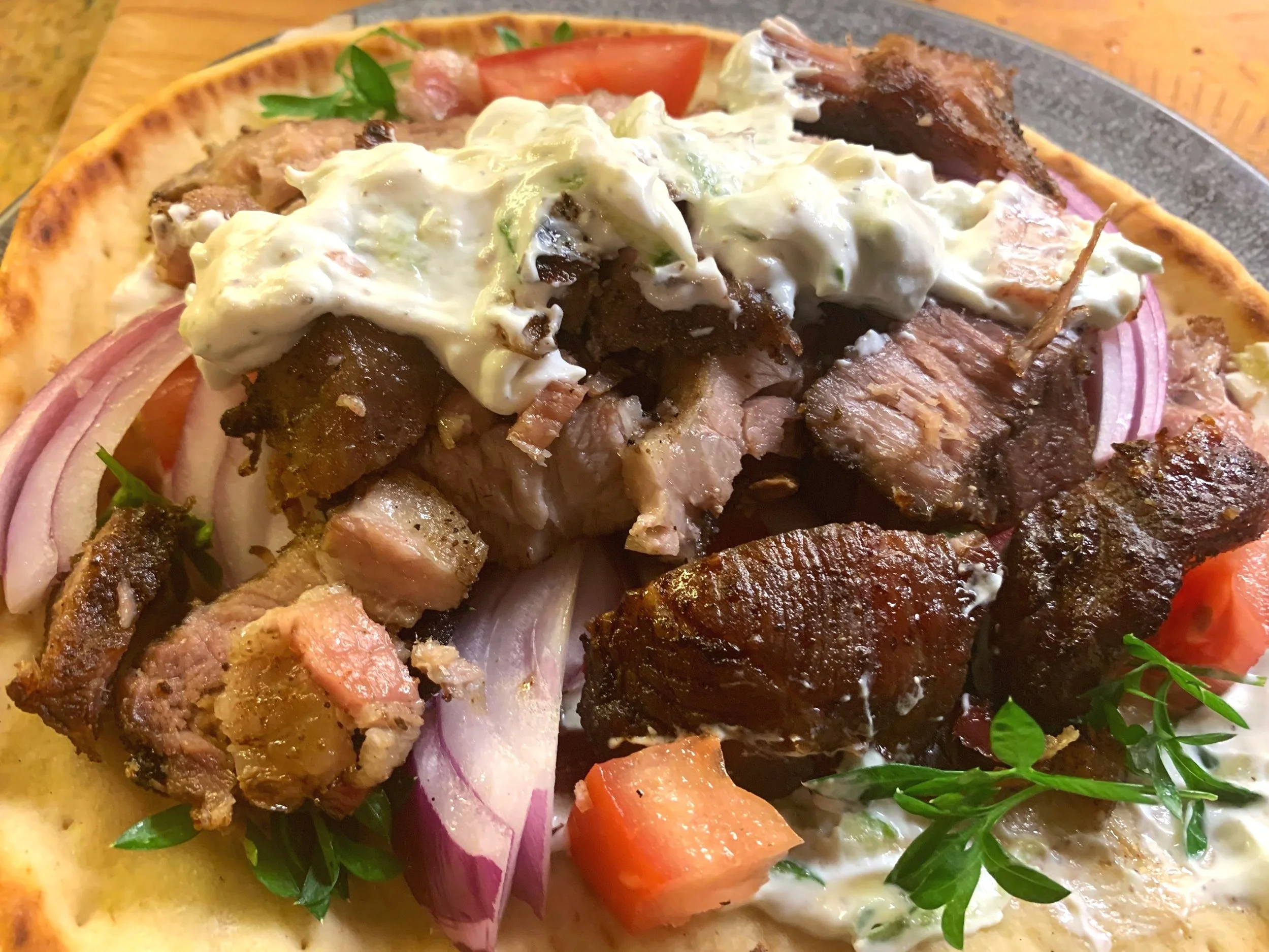 Greek Pork Gyros — Persnickety Panhandler