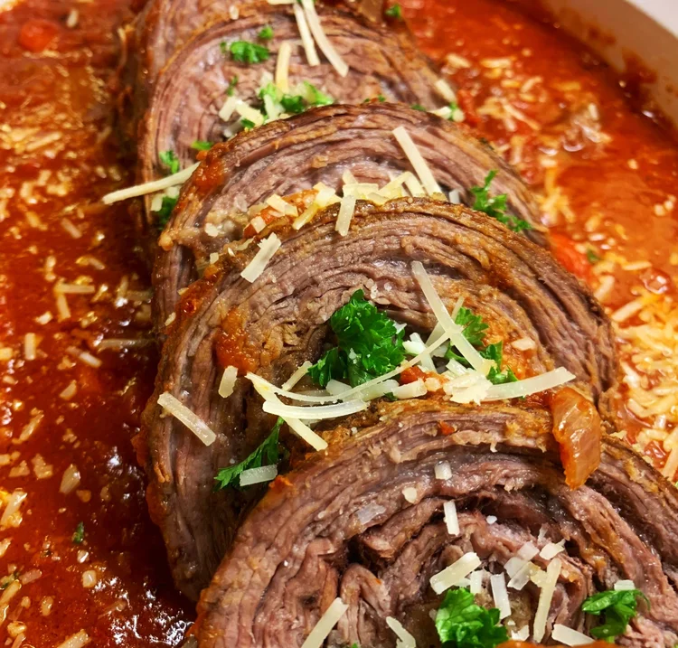 Braciole - American Italian Rolled Beef Flank steak — Persnickety ...
