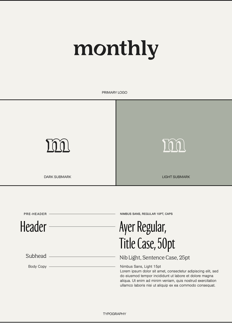 Monthly — Tributary Design Studio