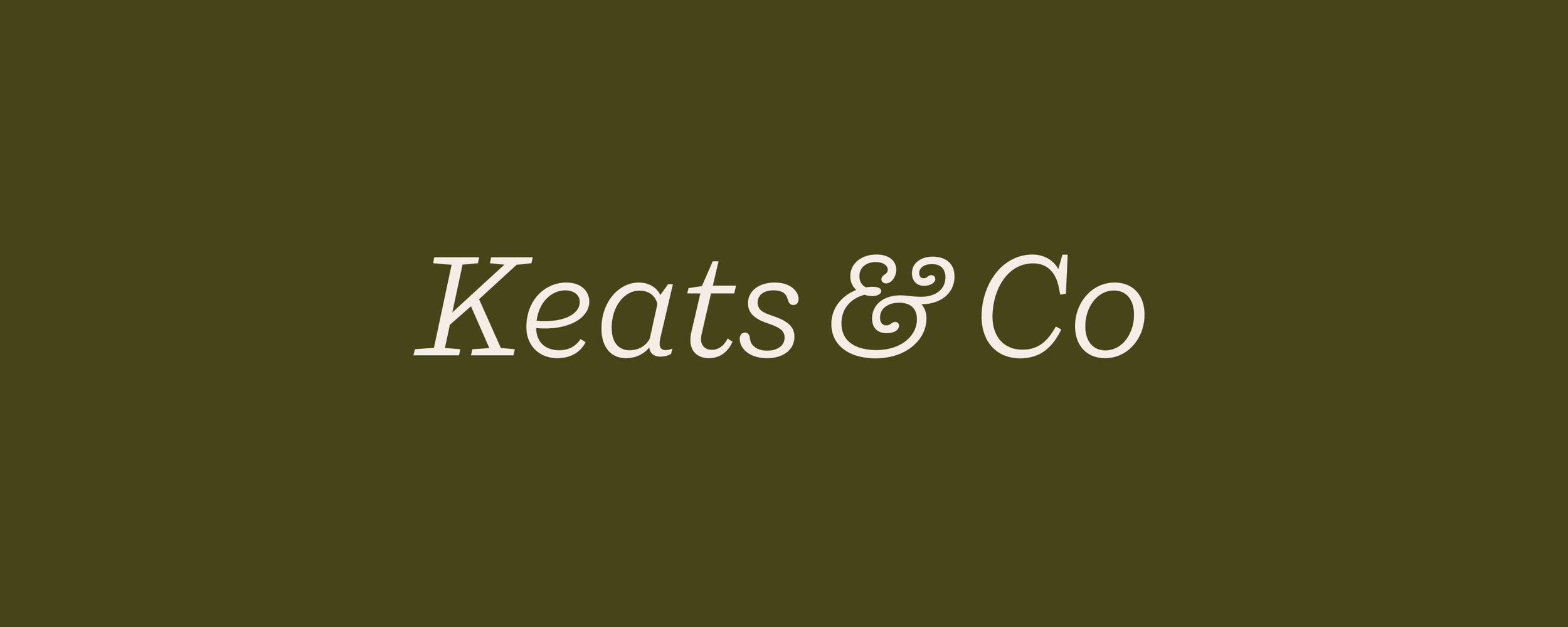 Keats & Co — Tributary Design Studio