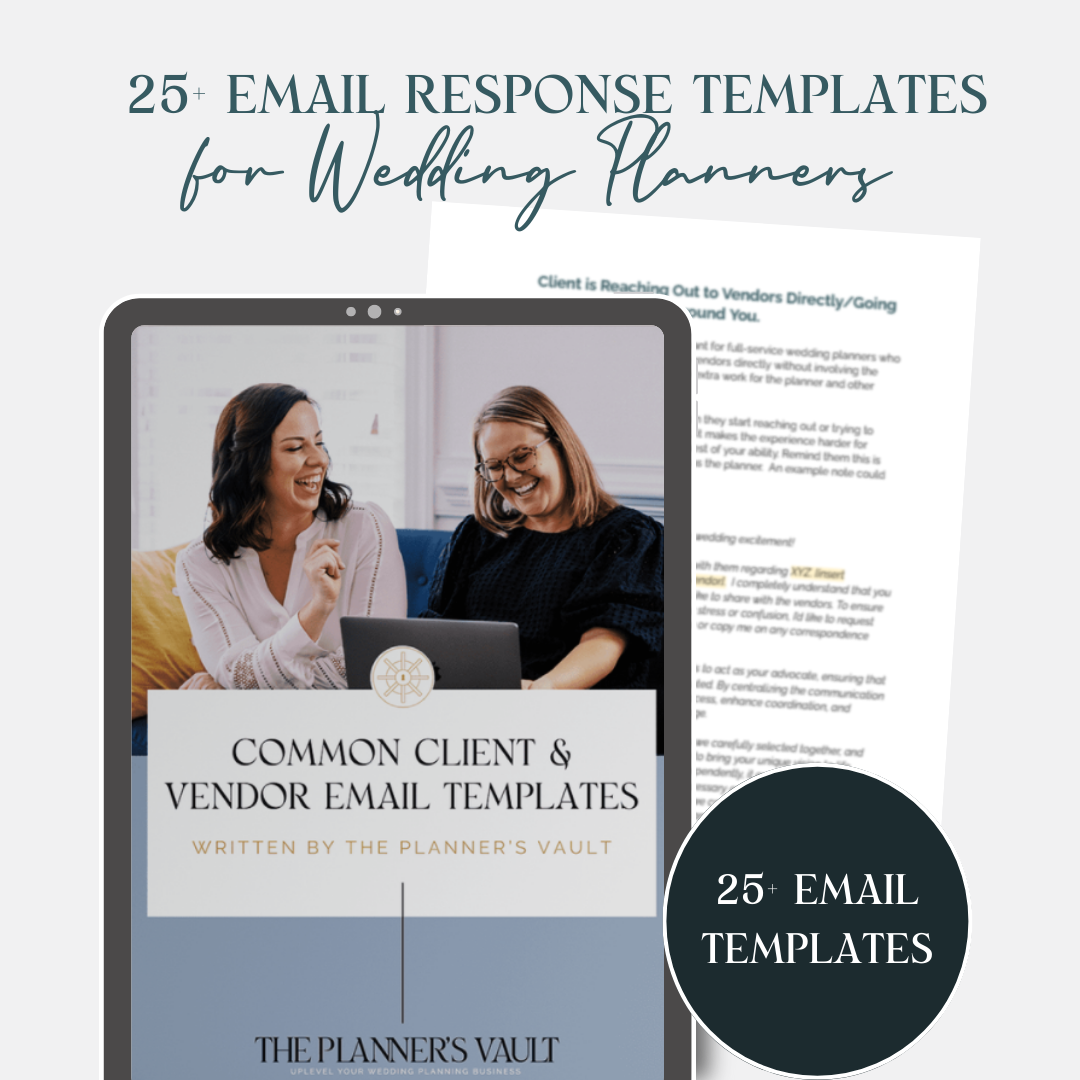 25+ Helpful Wedding Planner Email Templates | The Planner's Vault