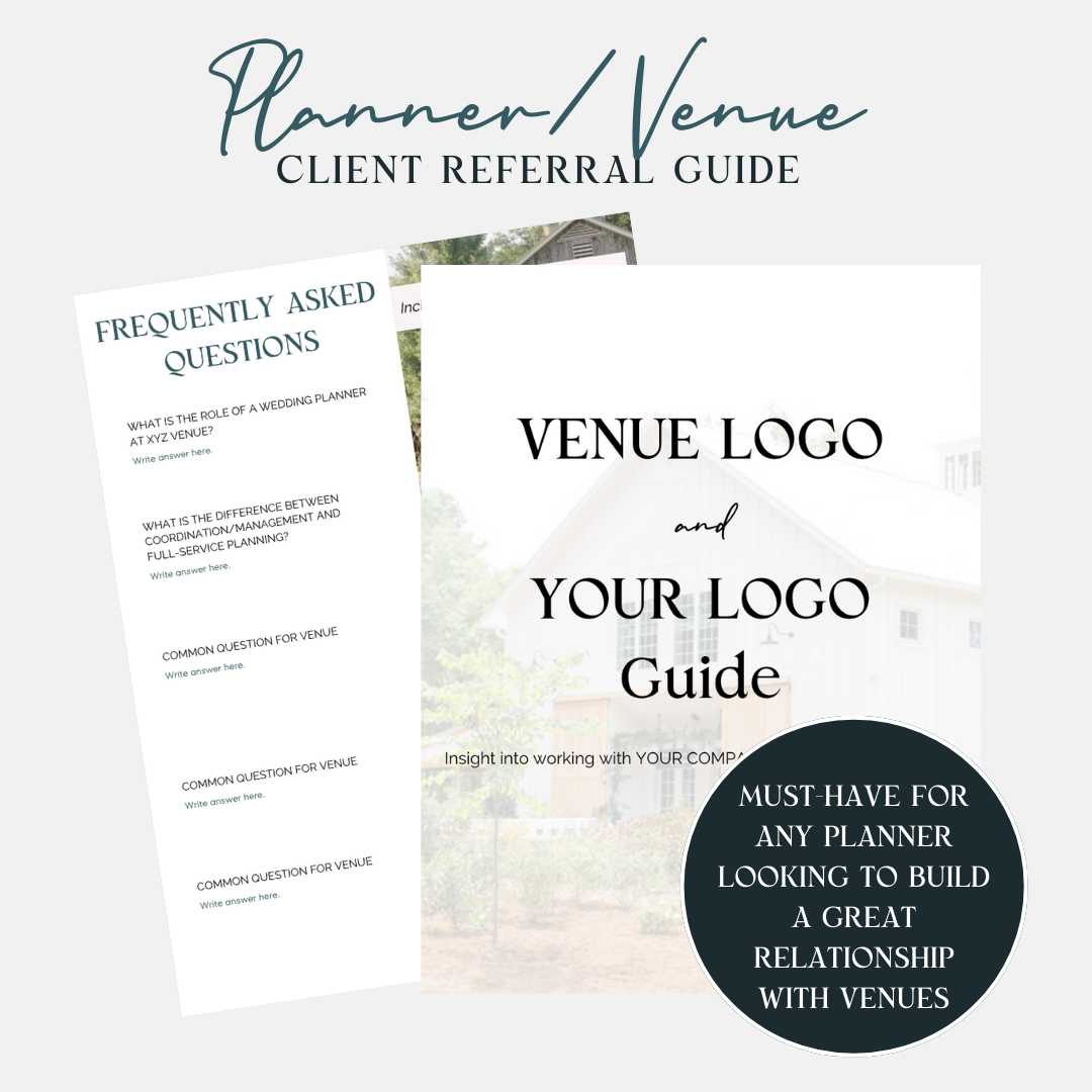 Planner/Venue Client Referral Guide | The Planner's Vault