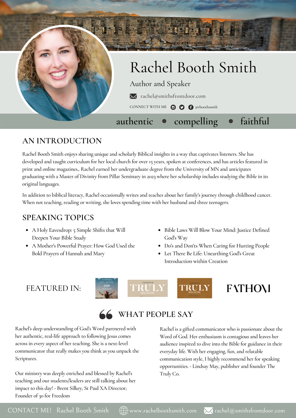 About 1 — Rachel Booth Smith