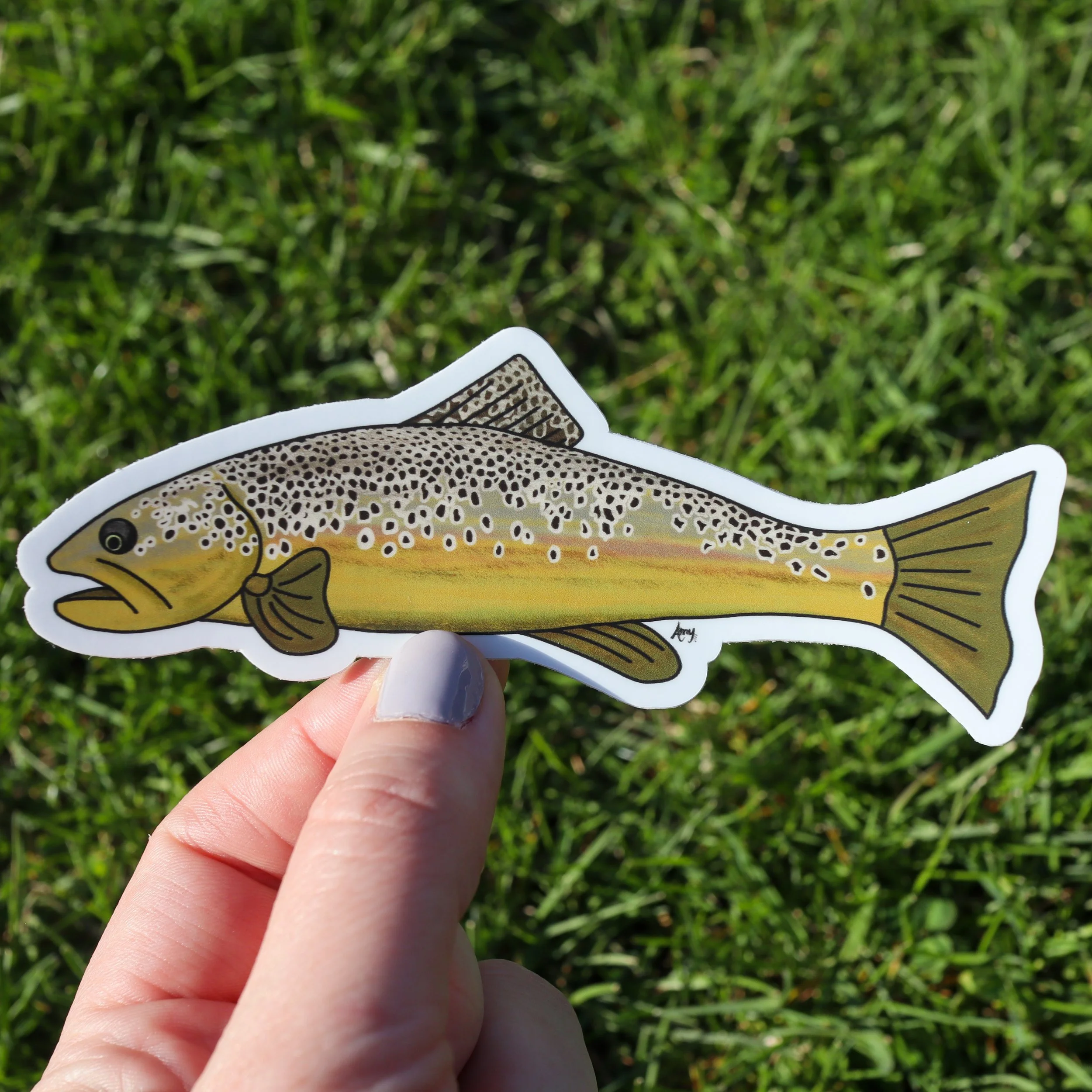 Brooke Trout Sticker — Sisters’ Sunflowers