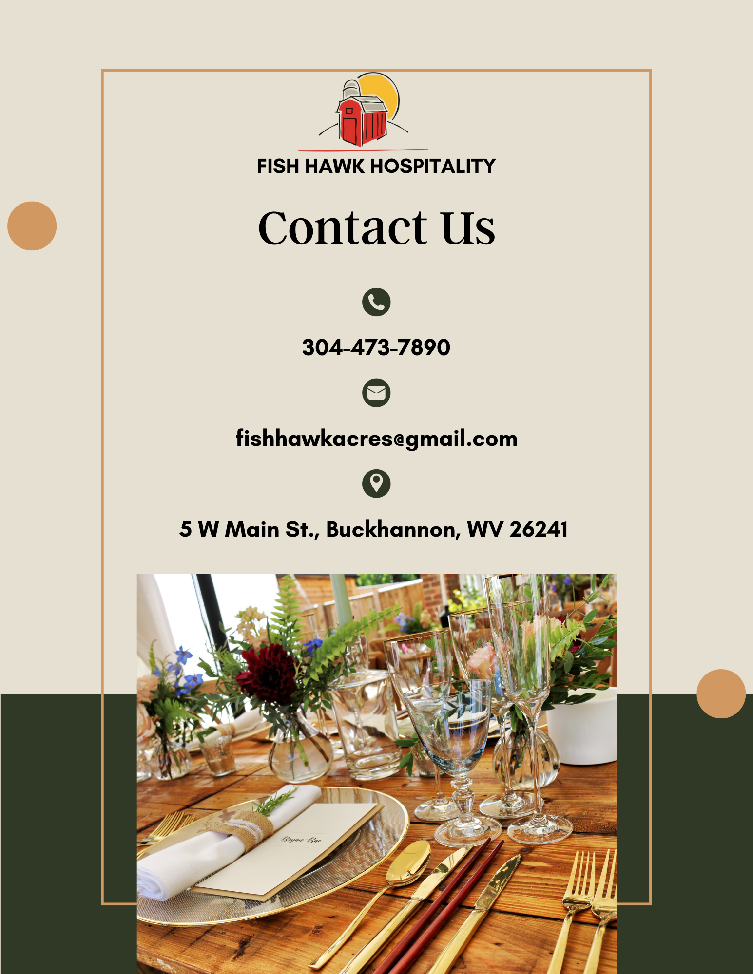 Catering — Fish Hawk Acres