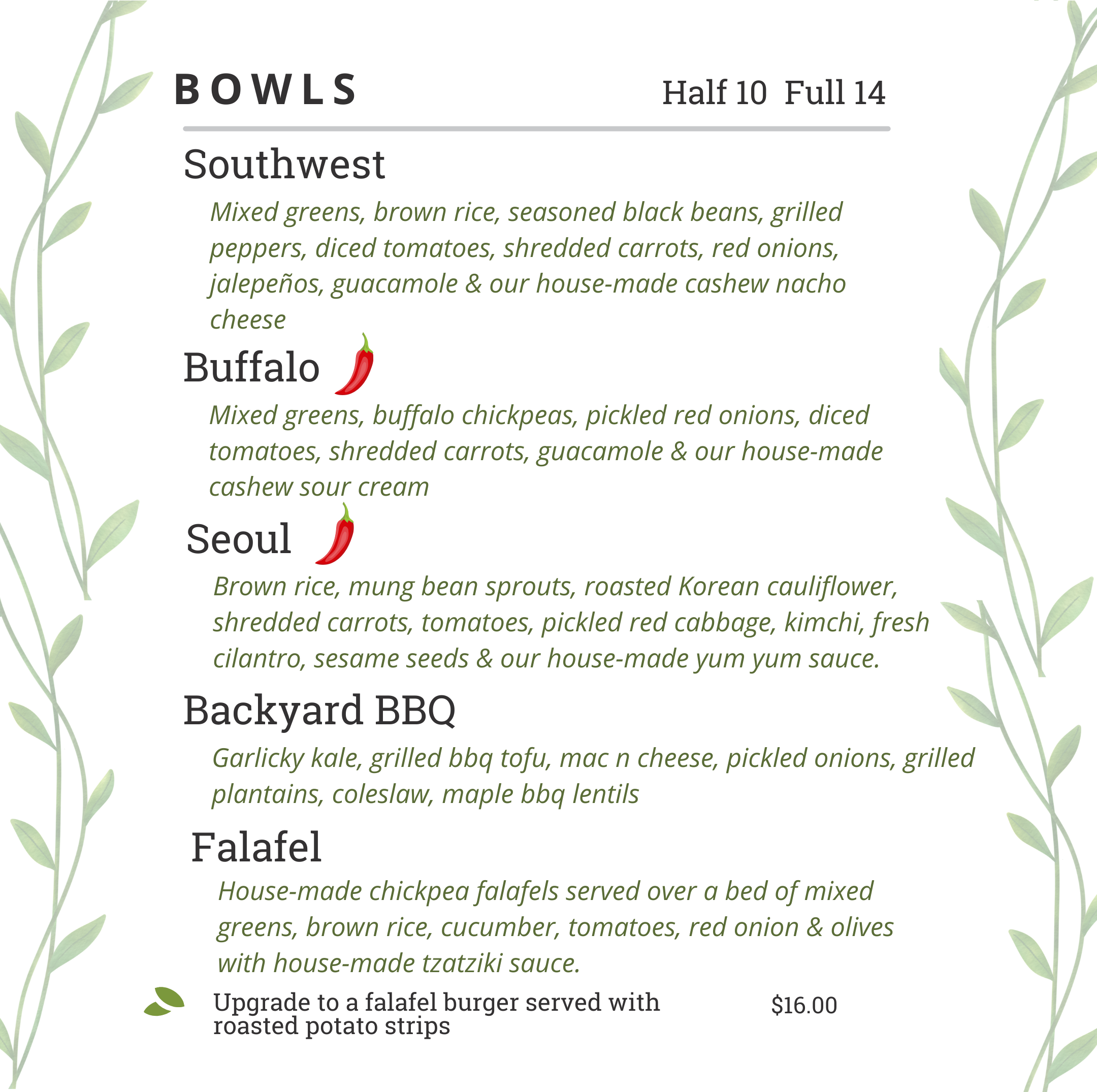 Vegan food near me check out our menu — Green Street Eatery