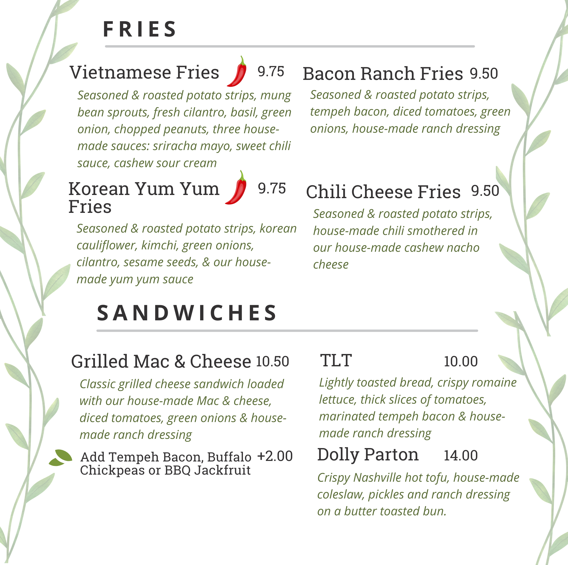 Vegan food near me check out our menu — Green Street Eatery